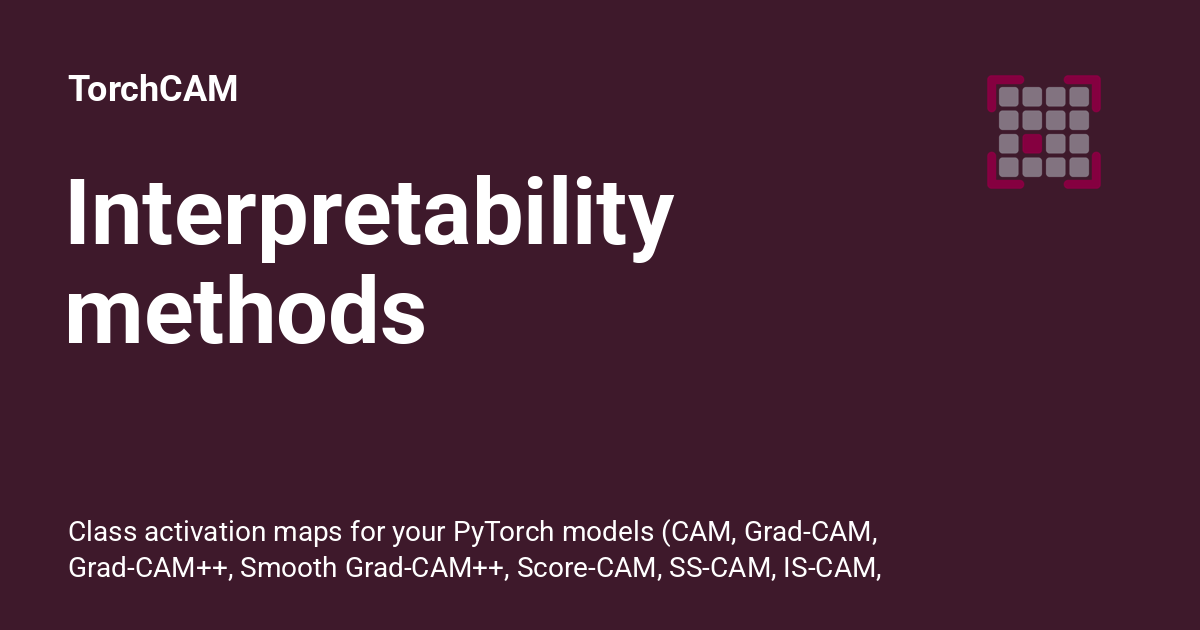 Interpretability methods - TorchCAM